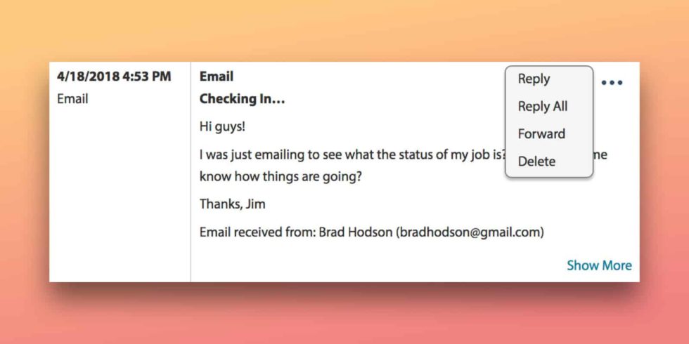Web Update: Replying to and Forwarding Emails