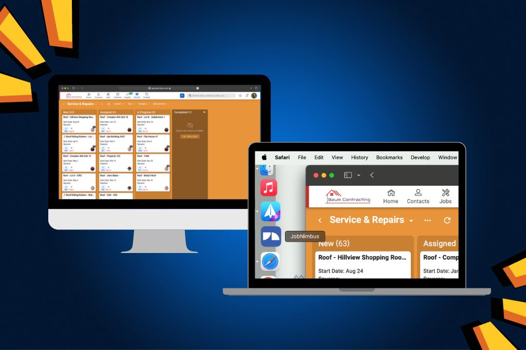 JobNimbus Safari Web App on Mac